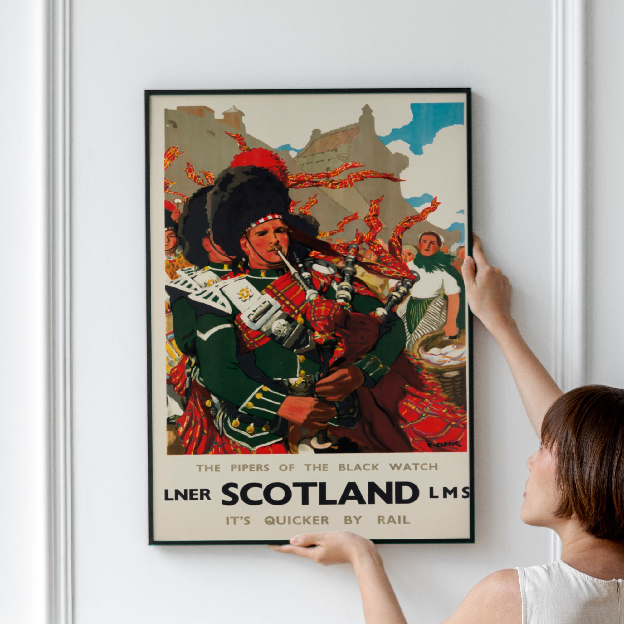 Scotland Vintage Poster Scotland Retro Print Vintage - Etsy UK