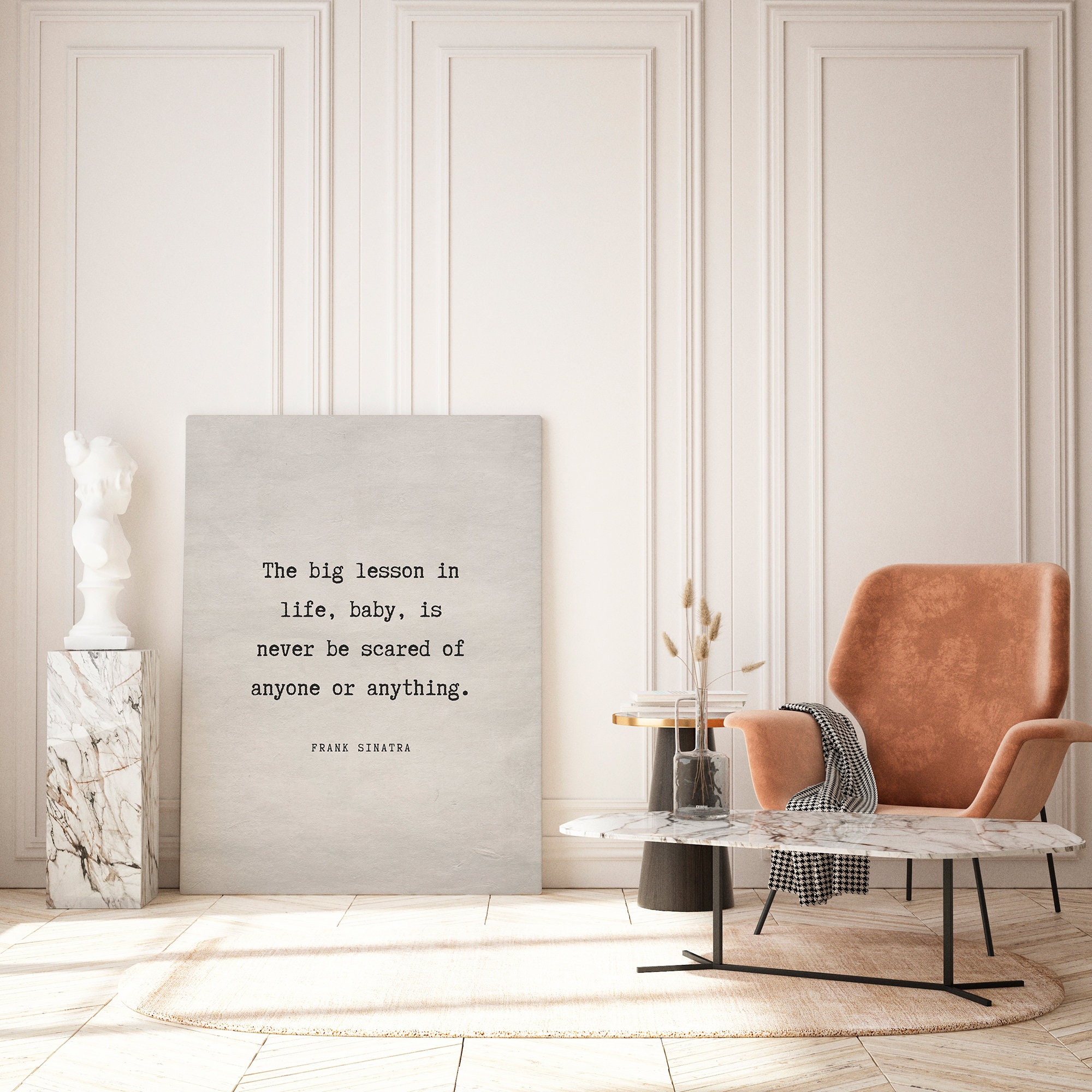 Frank Sinatra the Big Lesson Quote Print Vintage Canvas | Etsy