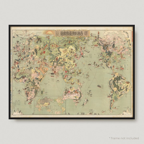 20th Century World Map - Etsy