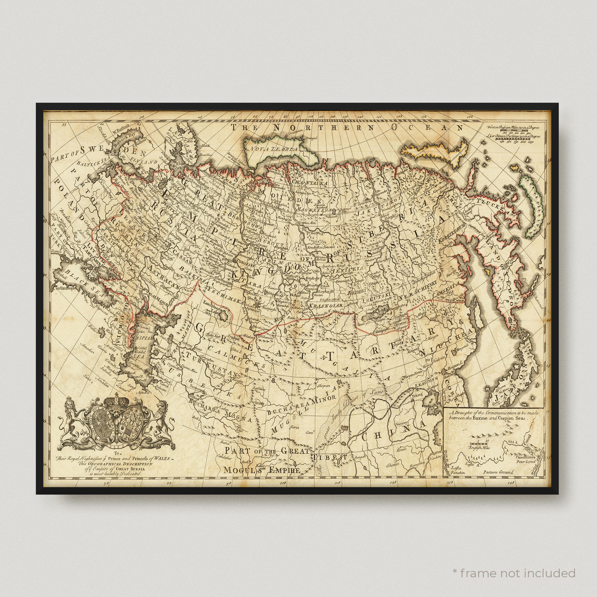 1730 Map of the Russian Empire Antique Map of Russian Empire - Etsy