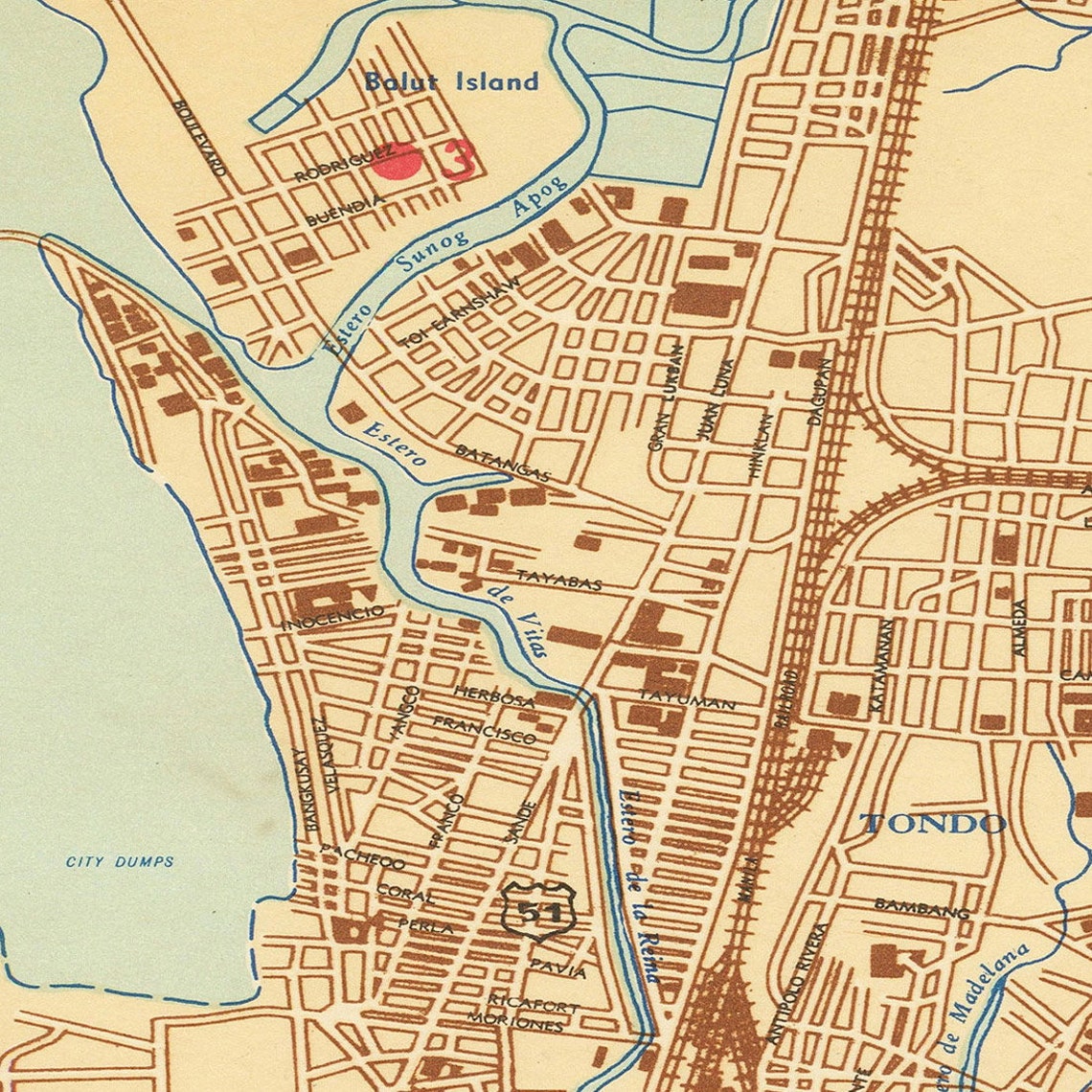 1945 Map of Manila Antique Map of Manila Old Historical Map - Etsy Canada