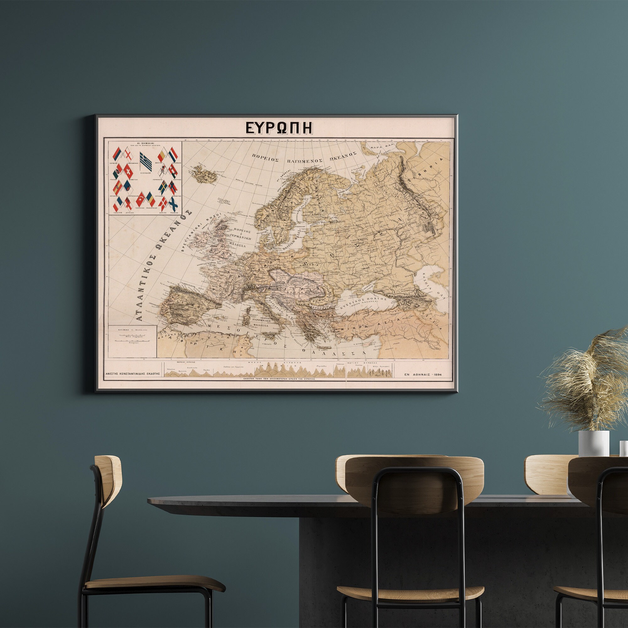 1894 Map of Europe 19th Century Antique Map of Europe Old - Etsy UK