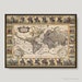 1652 World Map and Hydrographic Map 17th Century Antique Map - Etsy