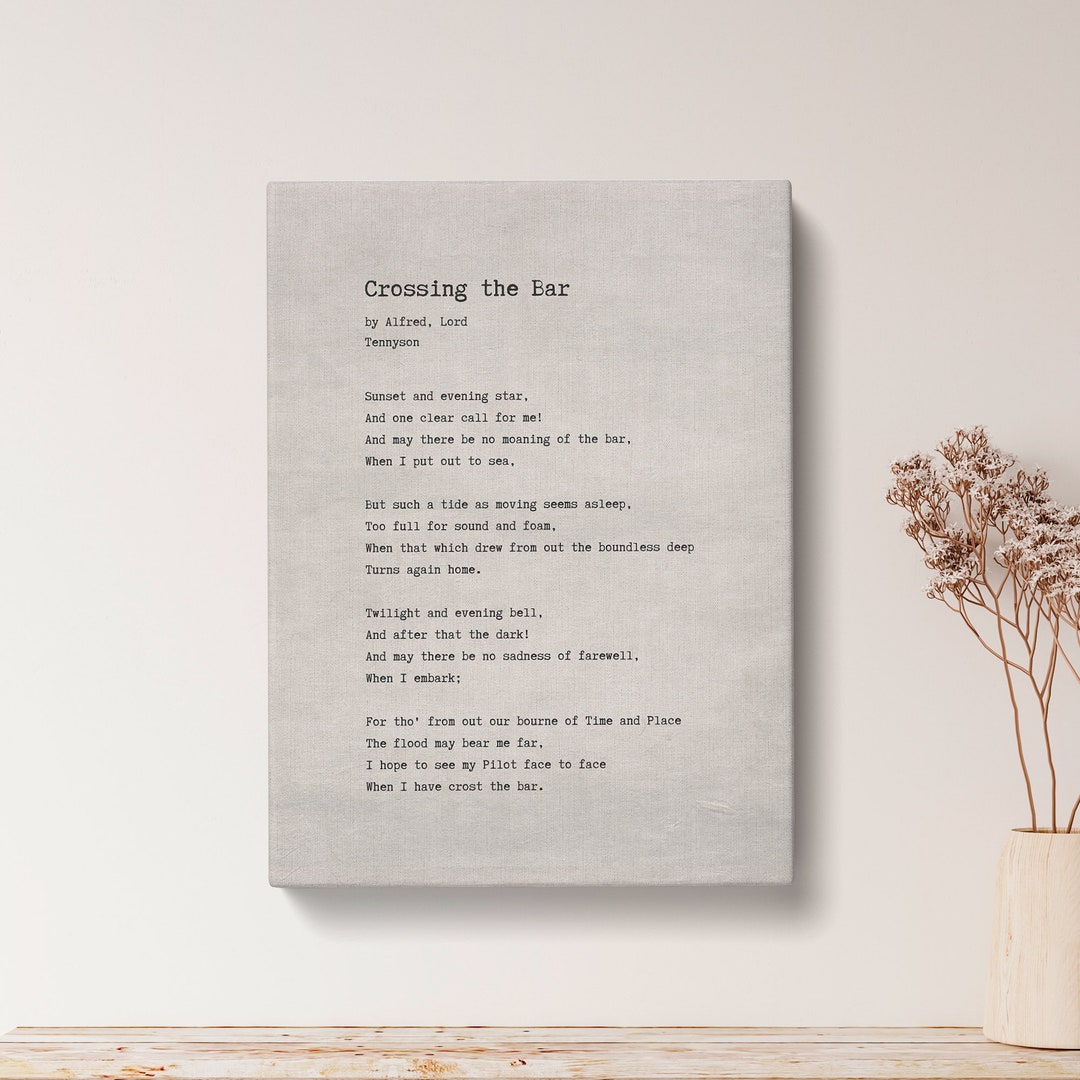 Crossing by Alfred Lord Tennyson Poem Print - Vintage Canvas Print ...