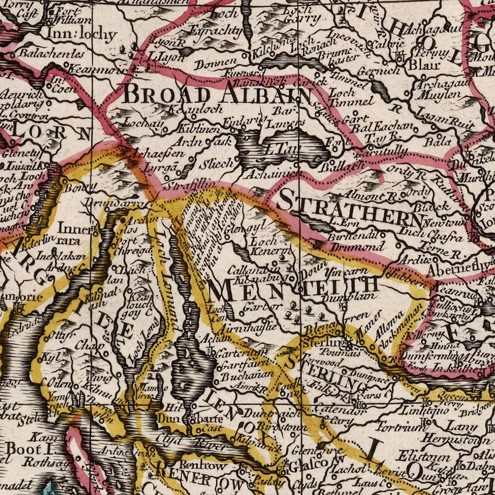 1715 Map Of Great Britain And Ireland Antique map of Great | Etsy