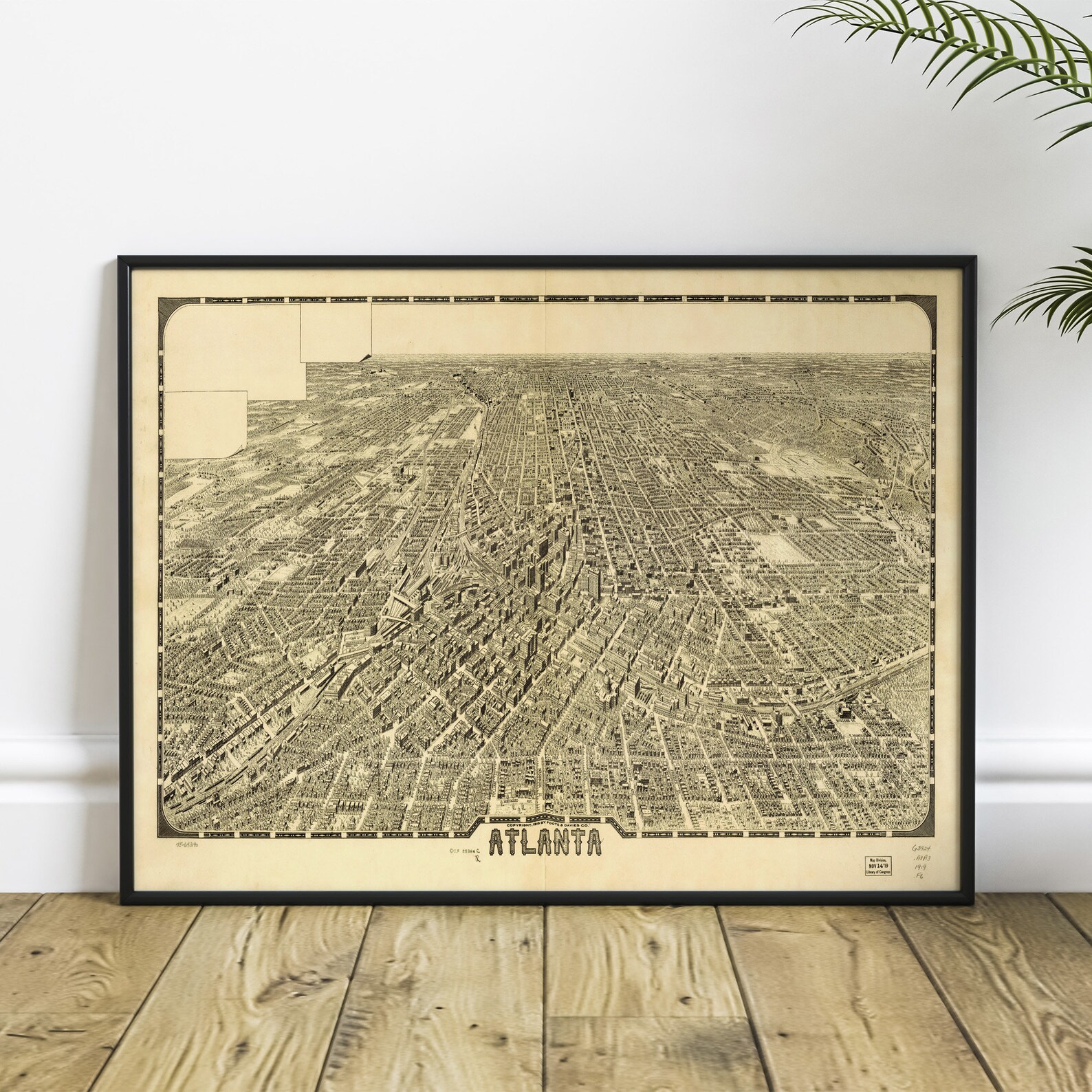 Atlanta Map Antique Map of Atlanta Old Historical Map of | Etsy
