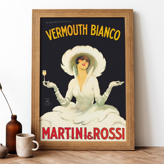 Martini and Rossi Vintage Poster Vermouth Bianco Retro Print - Etsy