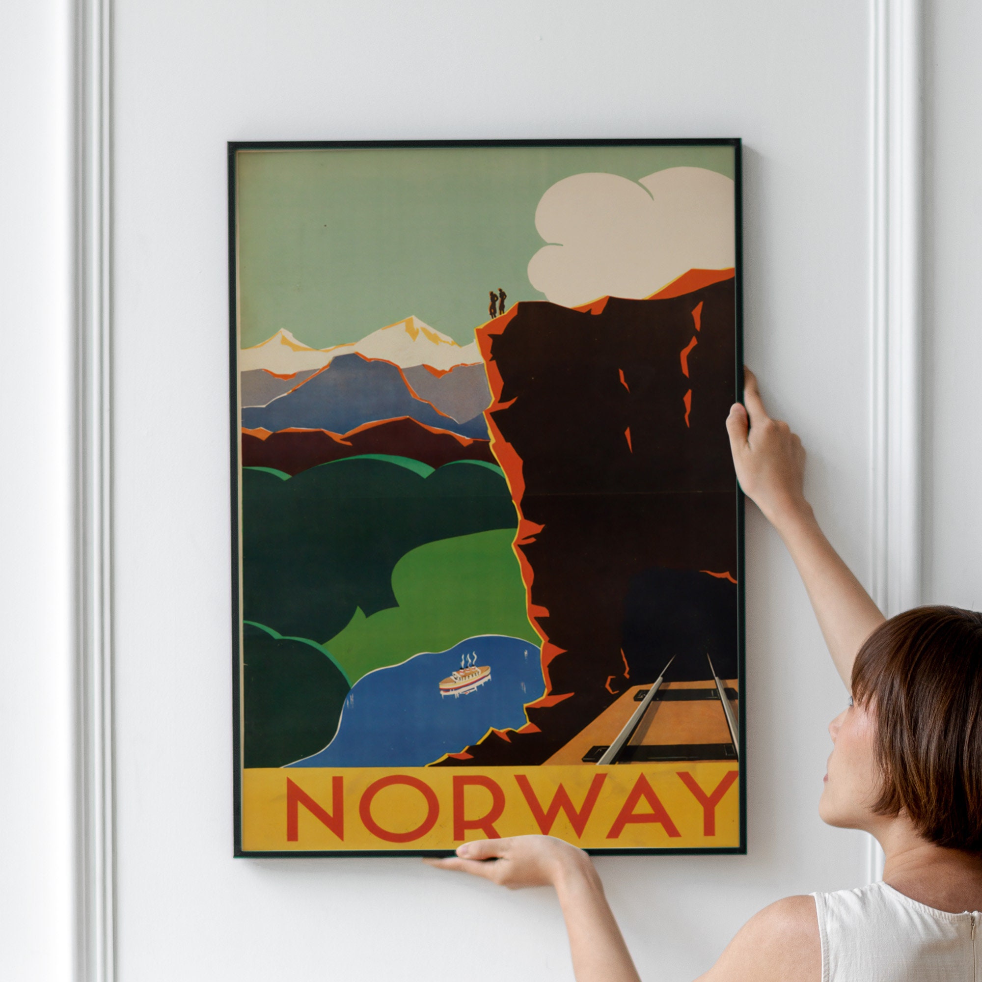 Norway Vintage Poster Norway Retro Print Vintage Norwegian - Etsy