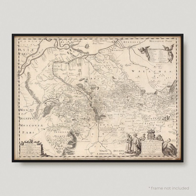 1660 Map of Ukraine Antique Map of Ukraine Old Map of | Etsy