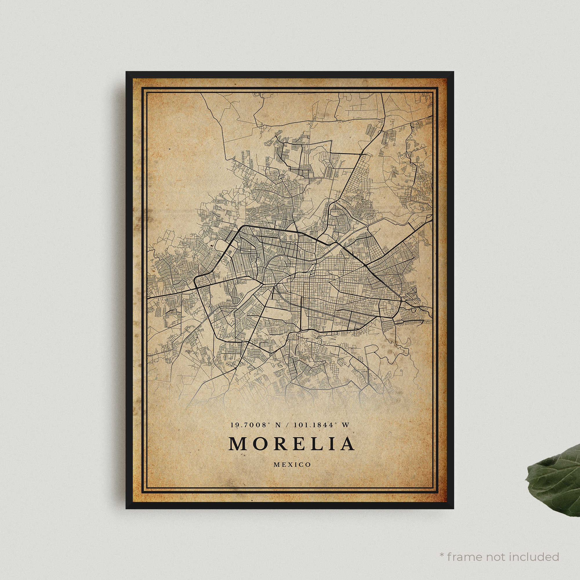 Morelia Vintage Map Print Morelia Retro Map Poster Antique - Etsy