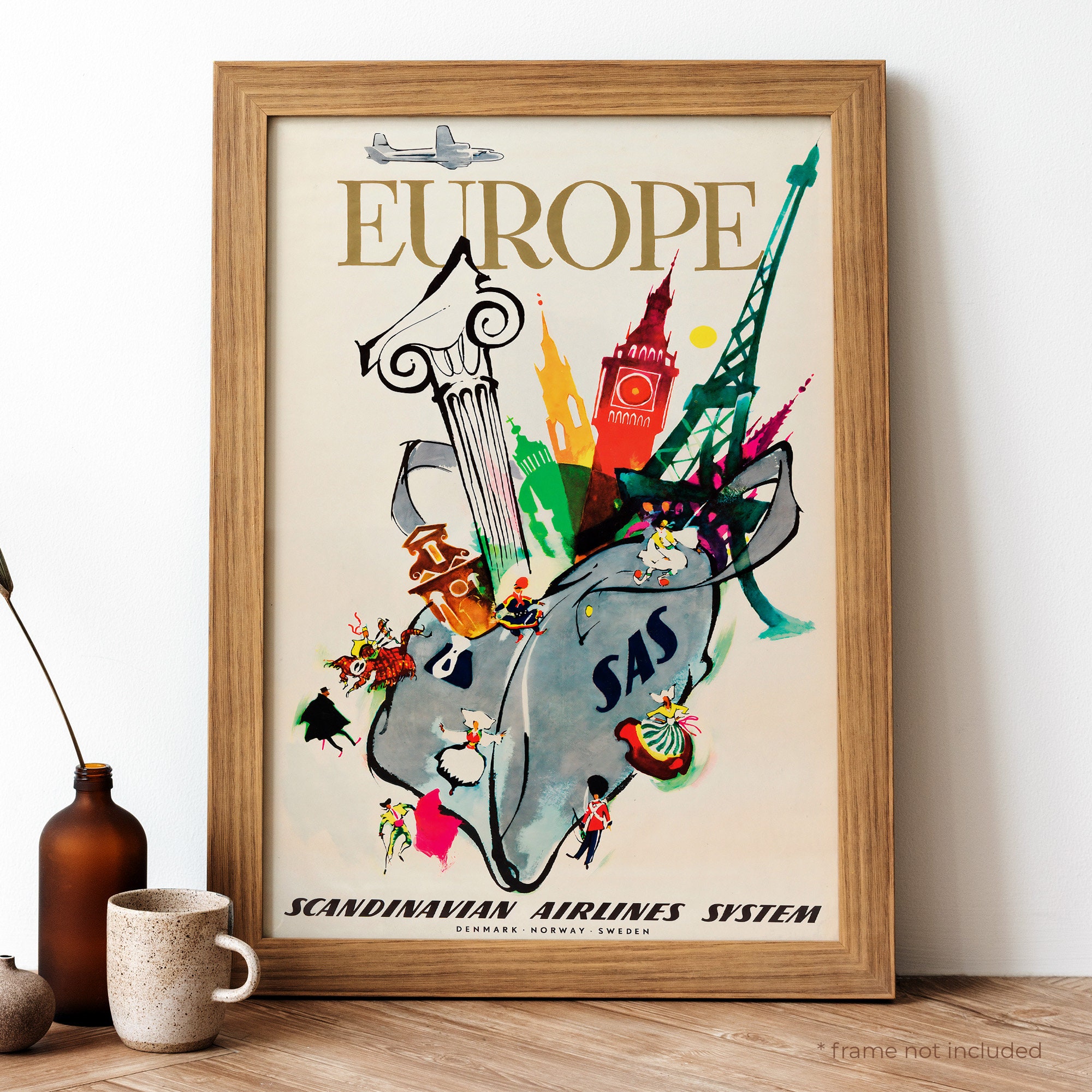 Europe Vintage Poster Europe Retro Print Vintage - Etsy UK