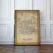 Malang Vintage Map Print, Malang Retro Map Poster, Antique Style Map ...