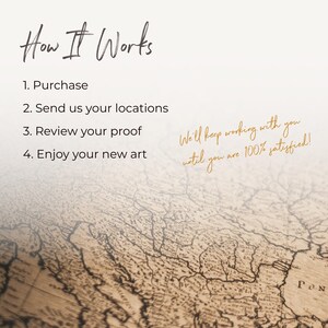 Set of 3 Framed ANY CITY Vintage Map Posters - Premium Framed Gallery ...