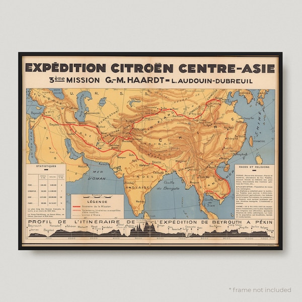 Map of Asia - Etsy