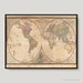 1831 A New and Authentic Map of the World, 19th Century Antique Map of ...