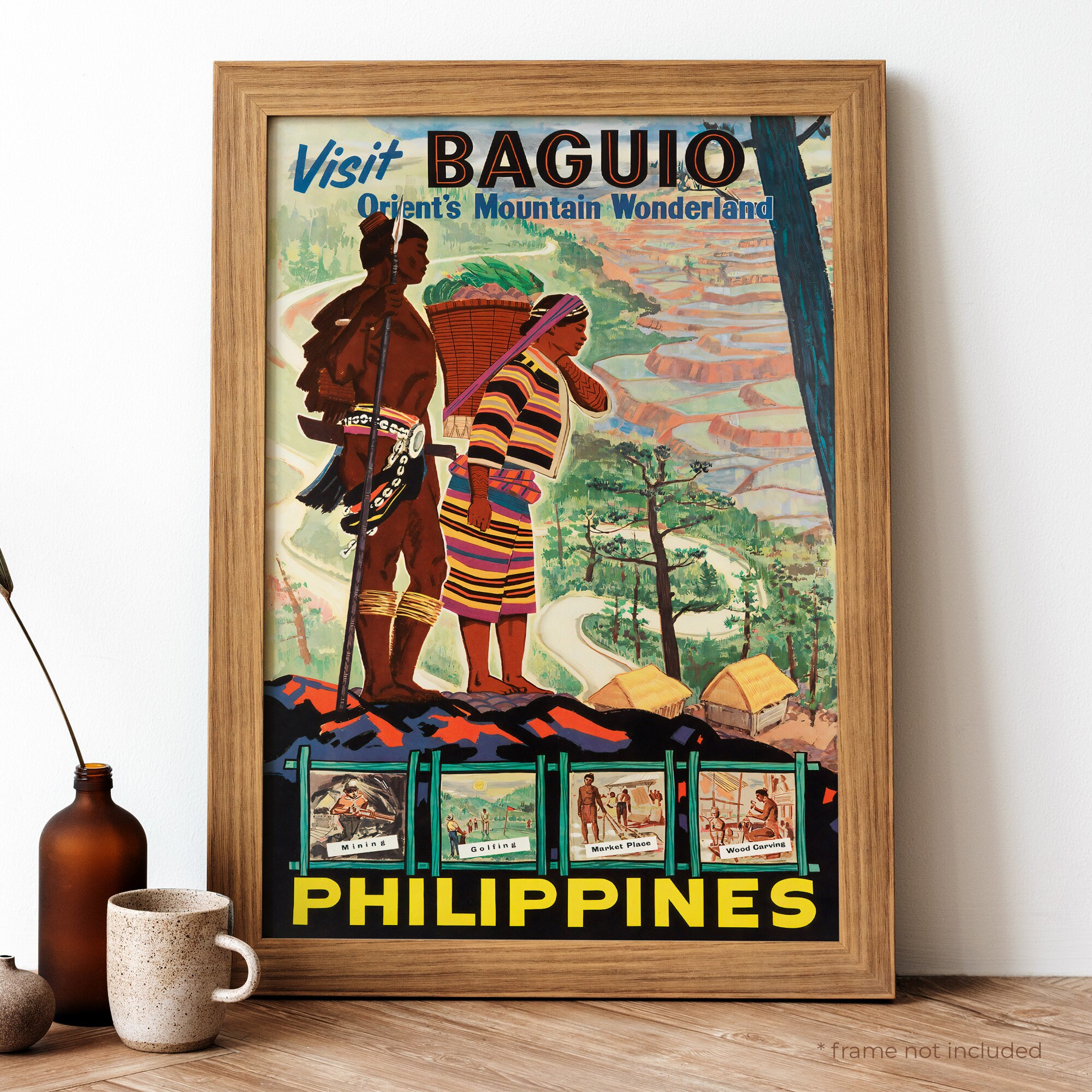 Baguio Vintage Poster Baguio Retro Print Vintage Philippine - Etsy