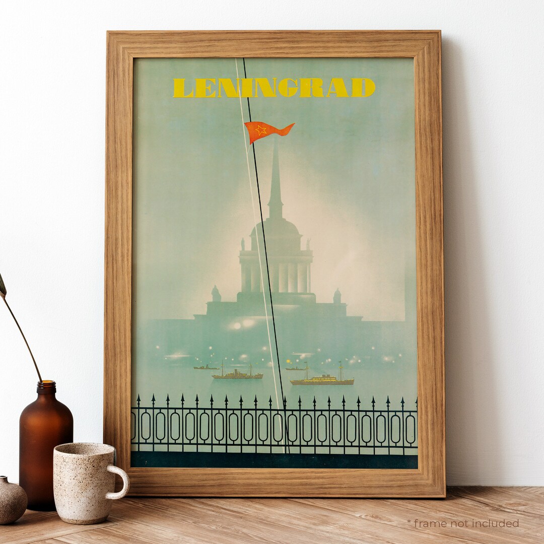 Leningrad Vintage Poster, Leningrad Retro Print, Vintage Soviet Travel ...