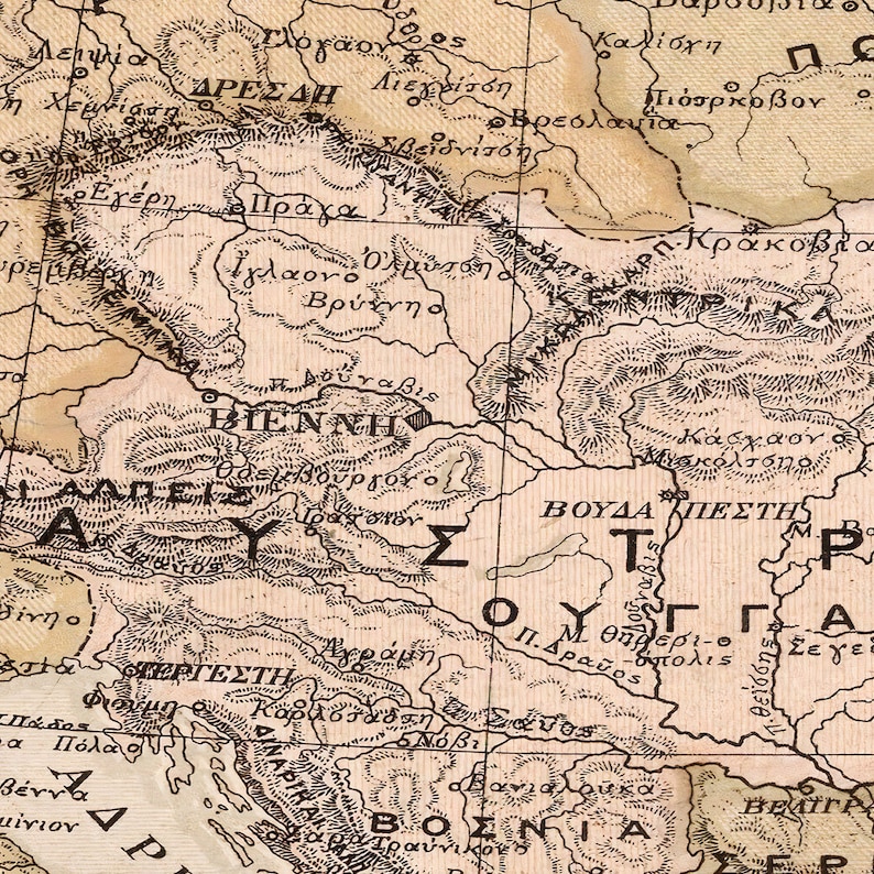 1894 Map of Europe 19th Century Antique Map of Europe Old - Etsy