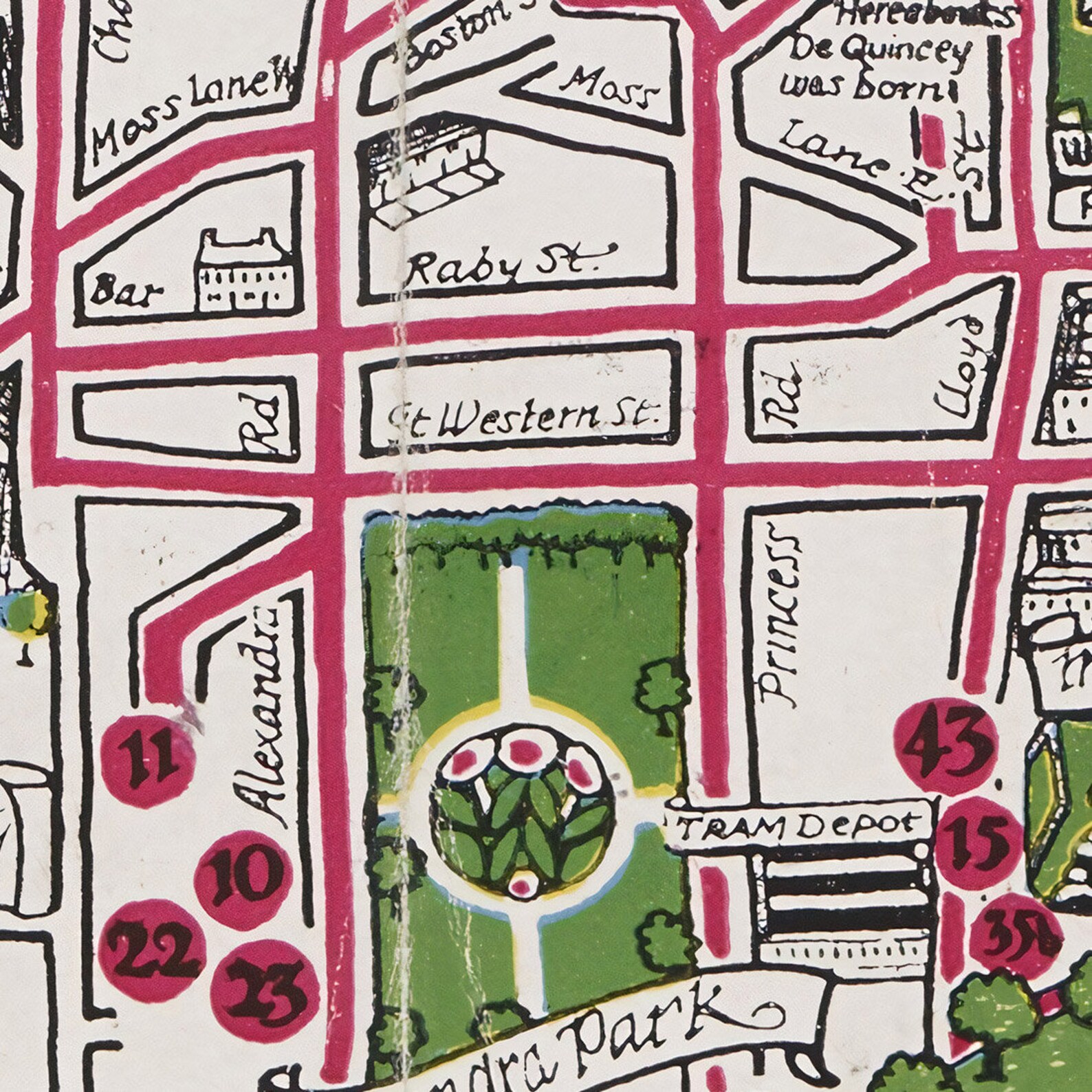 1926 A Map of the City of Manchester Antique Map of | Etsy