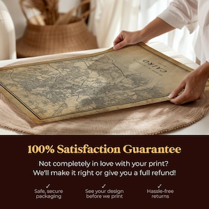 Set of 3 ANY CITY Vintage Map Posters | Personalized Antique Map Prints ...