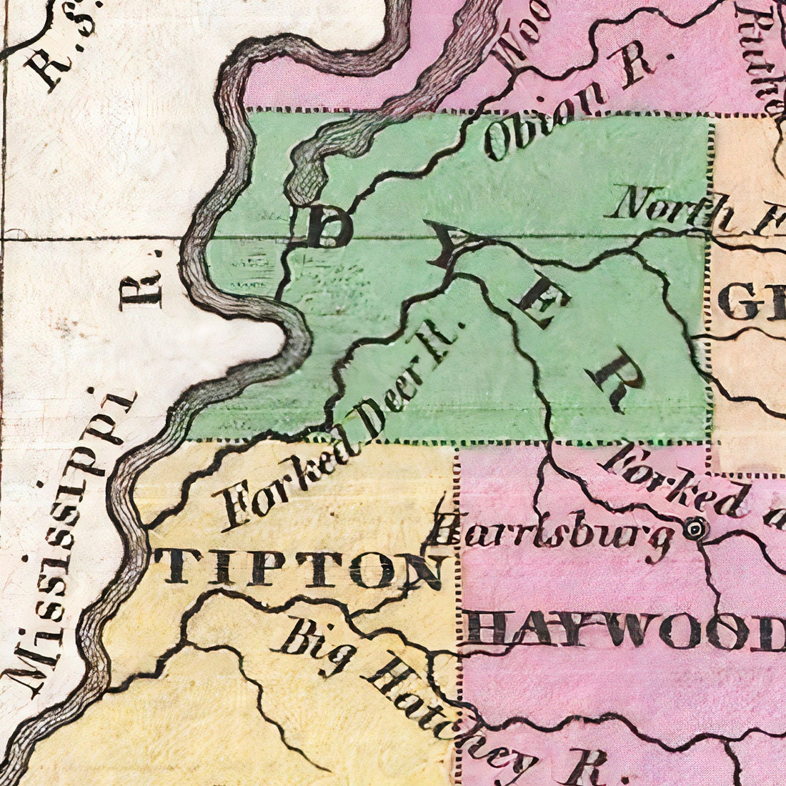 1827 Map of Tennessee Historical Map of Tennessee Antique - Etsy