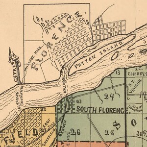 Map of Colbert County, Alabama, Historical Map of Alabama, Antique Map ...
