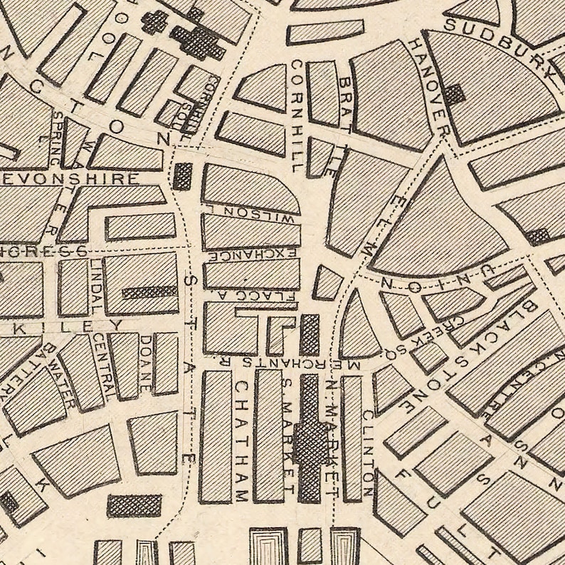 1851 Boston Atlas Map Antique Map of Boston Old Historical - Etsy