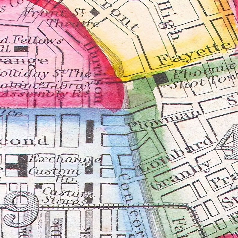 1860 Mitchell Map of Baltimore Antique Map of Baltimore Old - Etsy