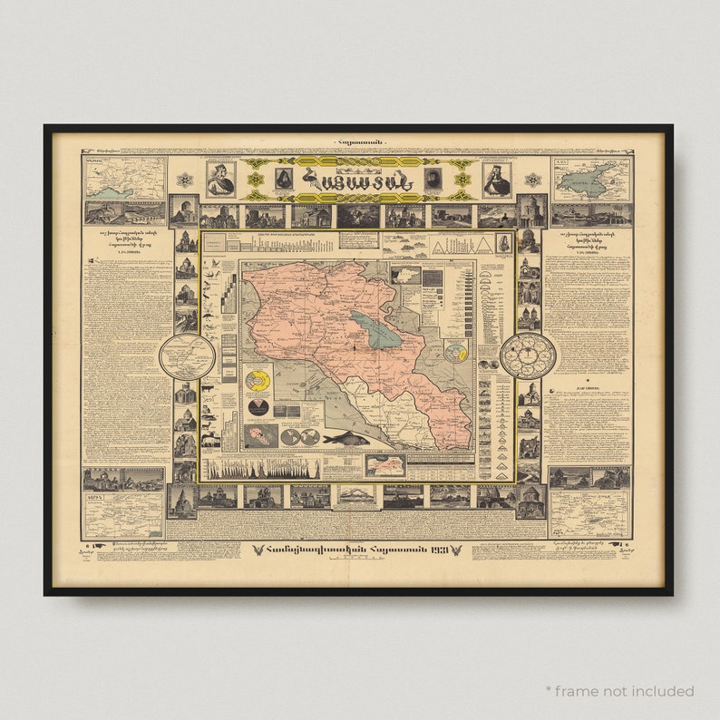 1931 Hayastan. Hamaynagitakan Hayastan. Armenia Antique Map - Etsy