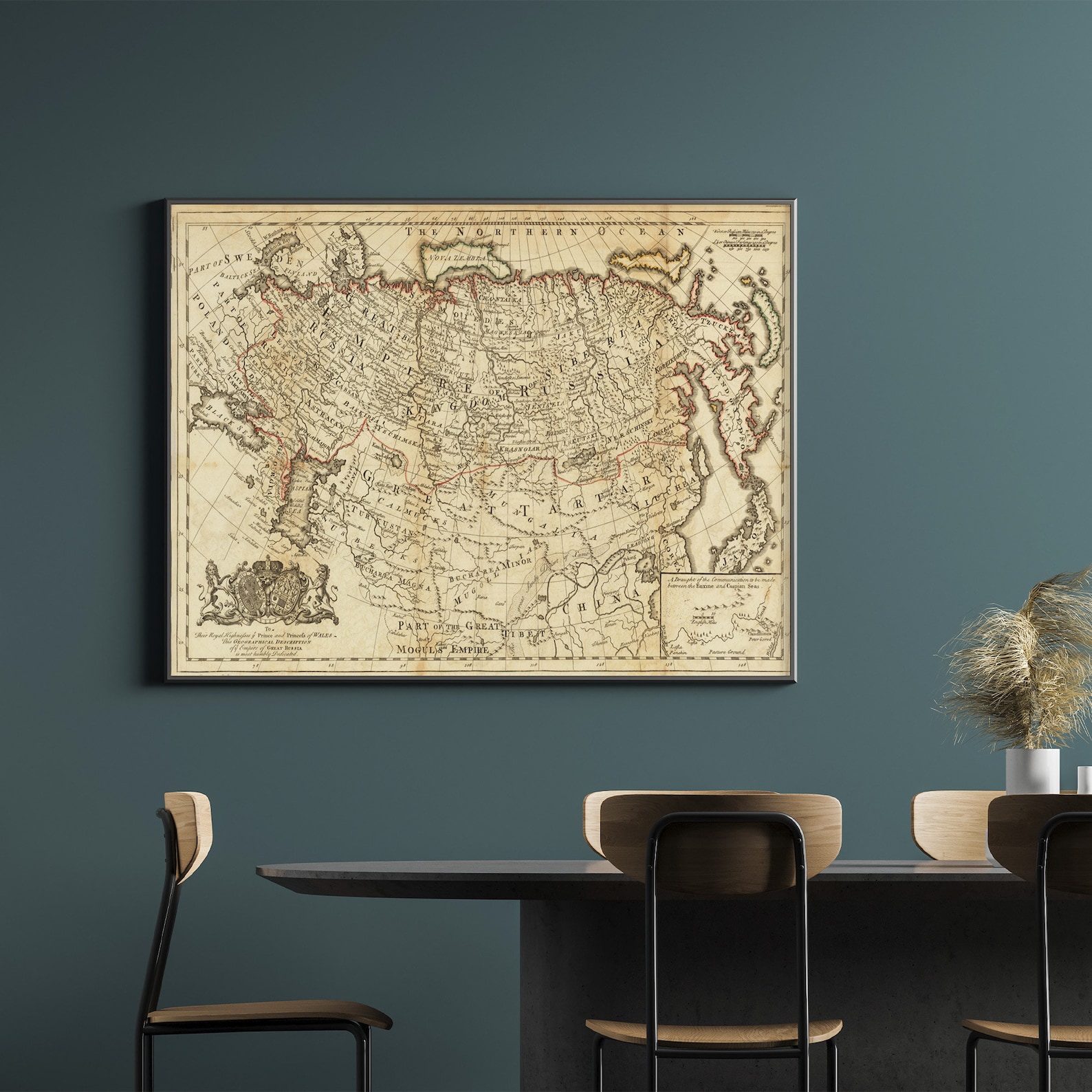1730 Map of the Russian Empire Antique Map of Russian Empire - Etsy