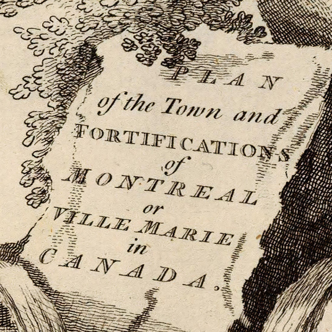 1758 Map of Montreal, Antique Map of Montreal, Old Historical Map of ...
