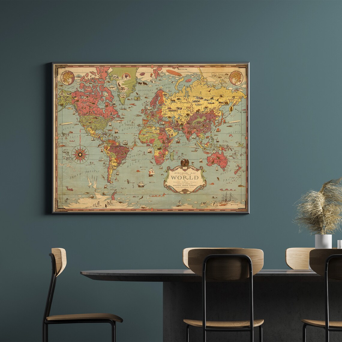 1931 Mercator Map of the World 20th Century Antique Map of - Etsy