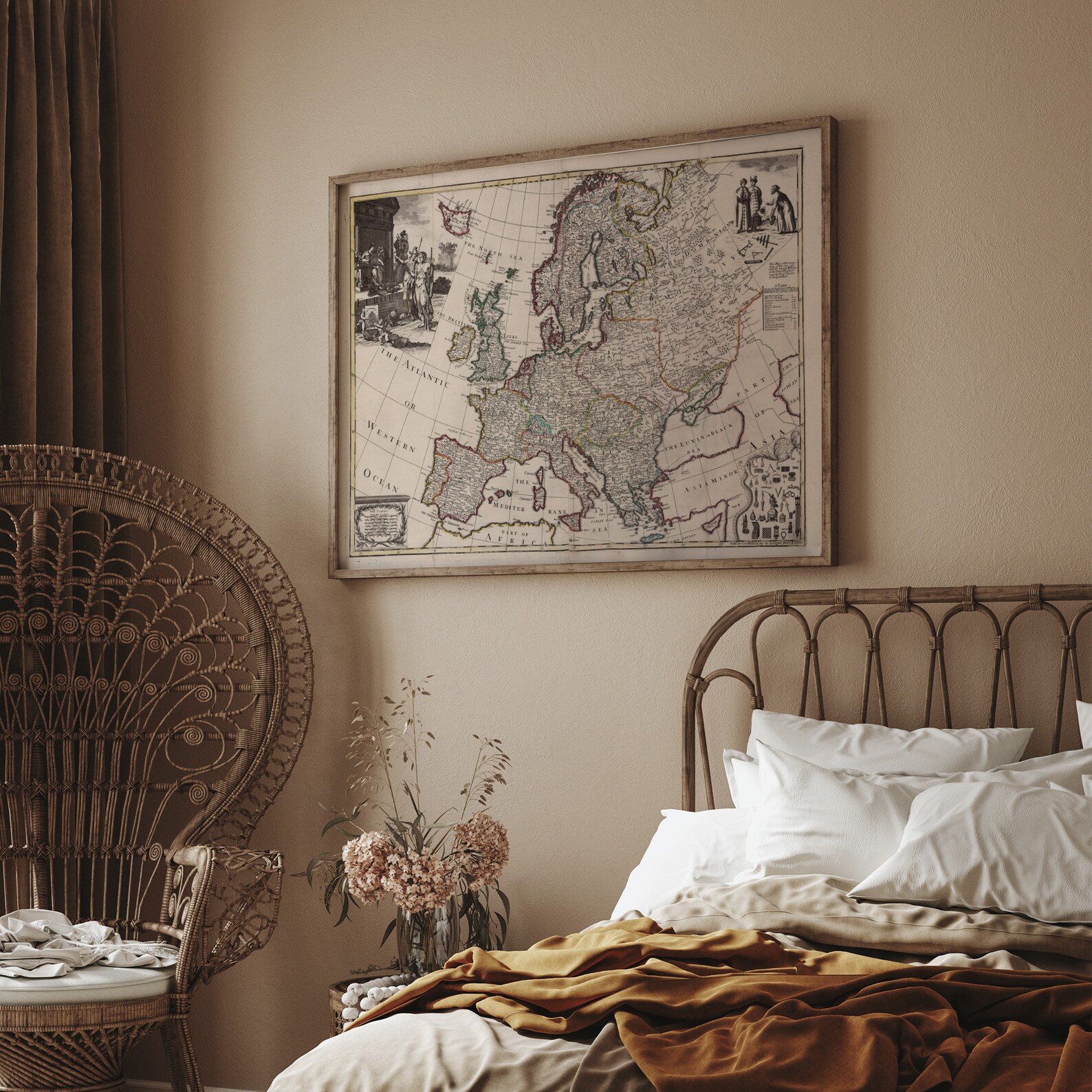 1720 Europe, 18th Century Antique Map of Europe, Old Map of Europe ...