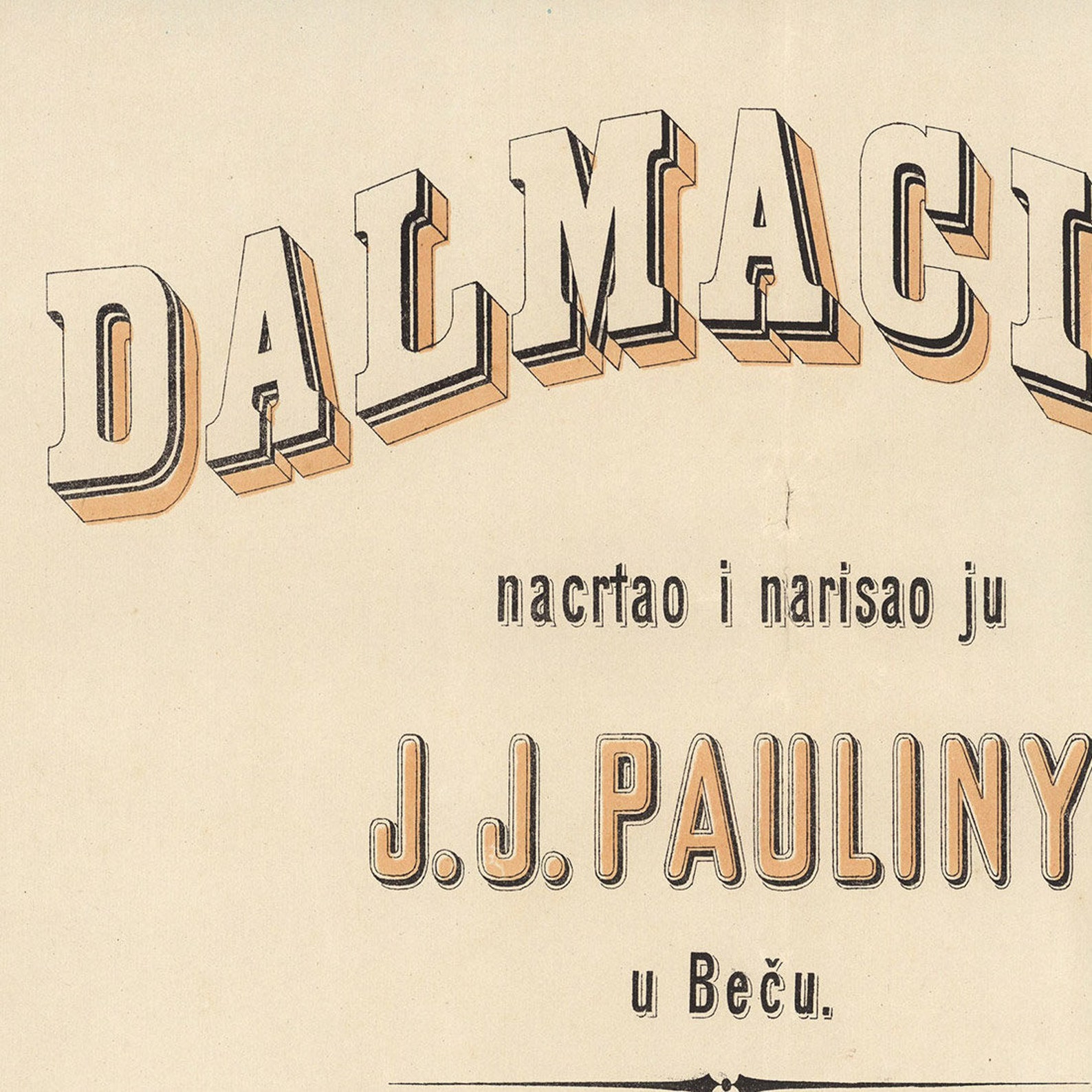 1877 Composite. Dalmacija, Antique Map of Dalmacija, Old Map of ...