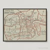 Personalized Patriotic City Map, Custom Red White Blue Urban Map Print ...