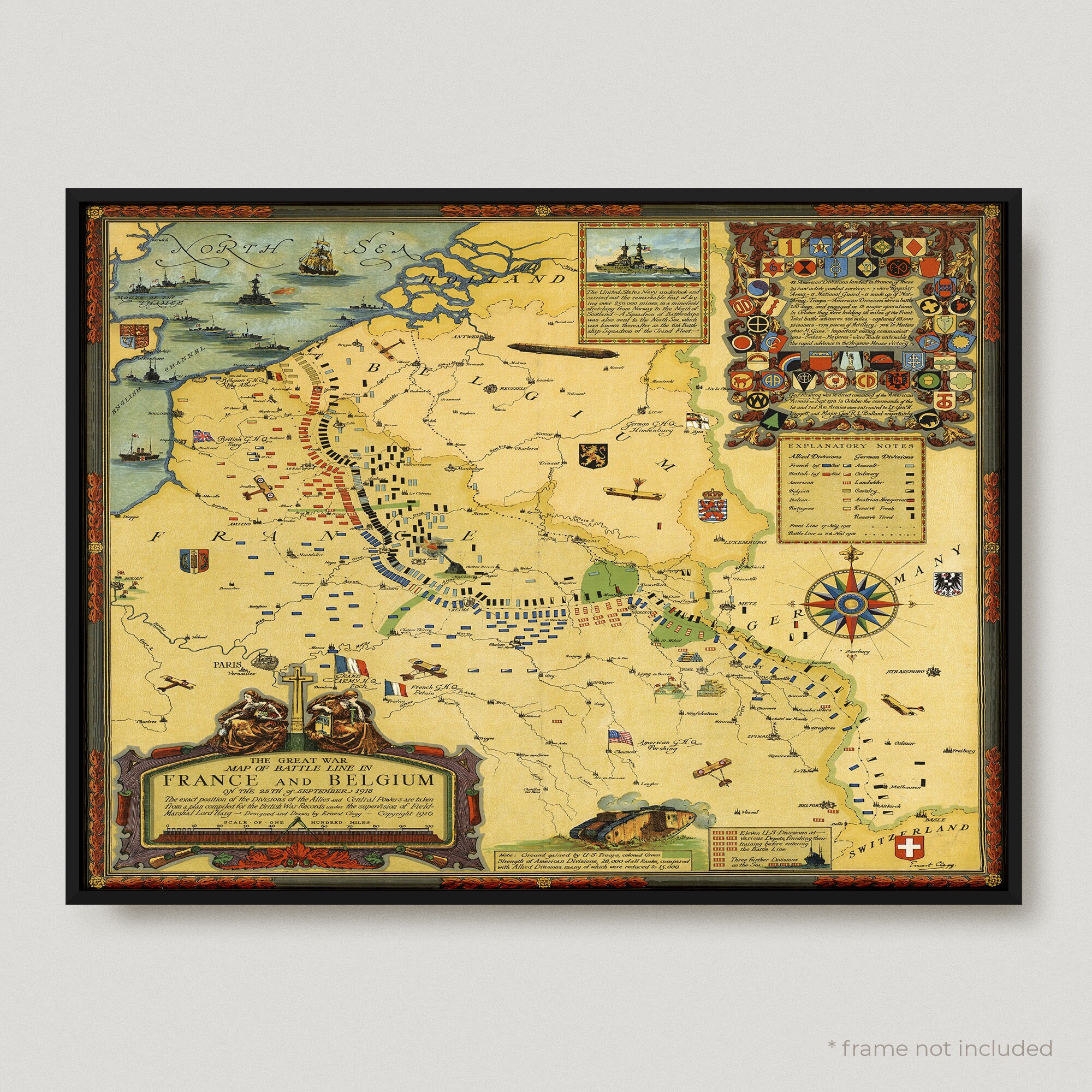 1926 the Great War Map World War Vintage Map World War - Etsy