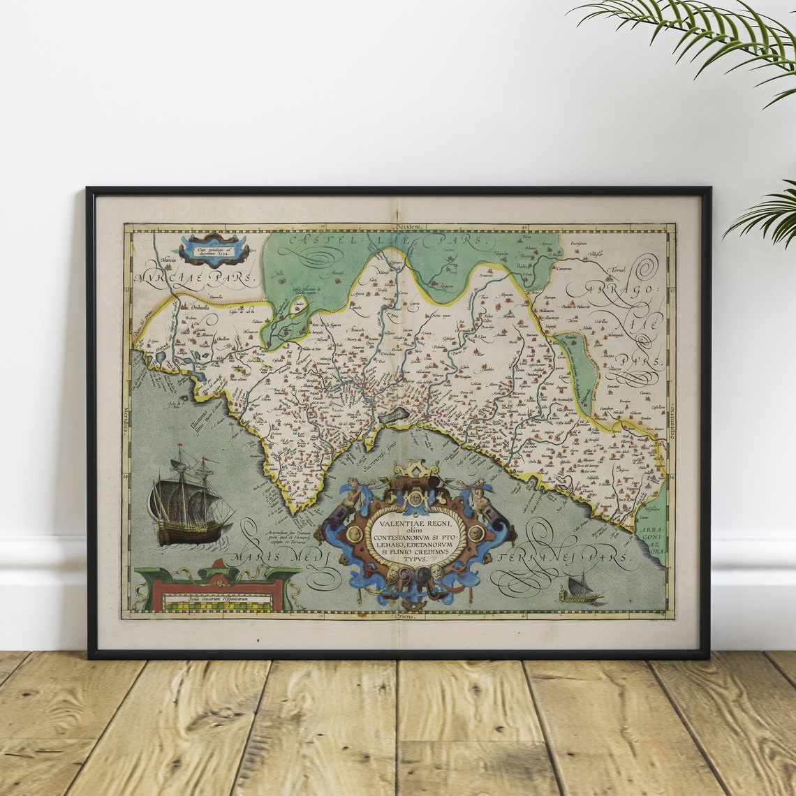 Map of Valencia Antique Map of Valencia Old Historical Map - Etsy