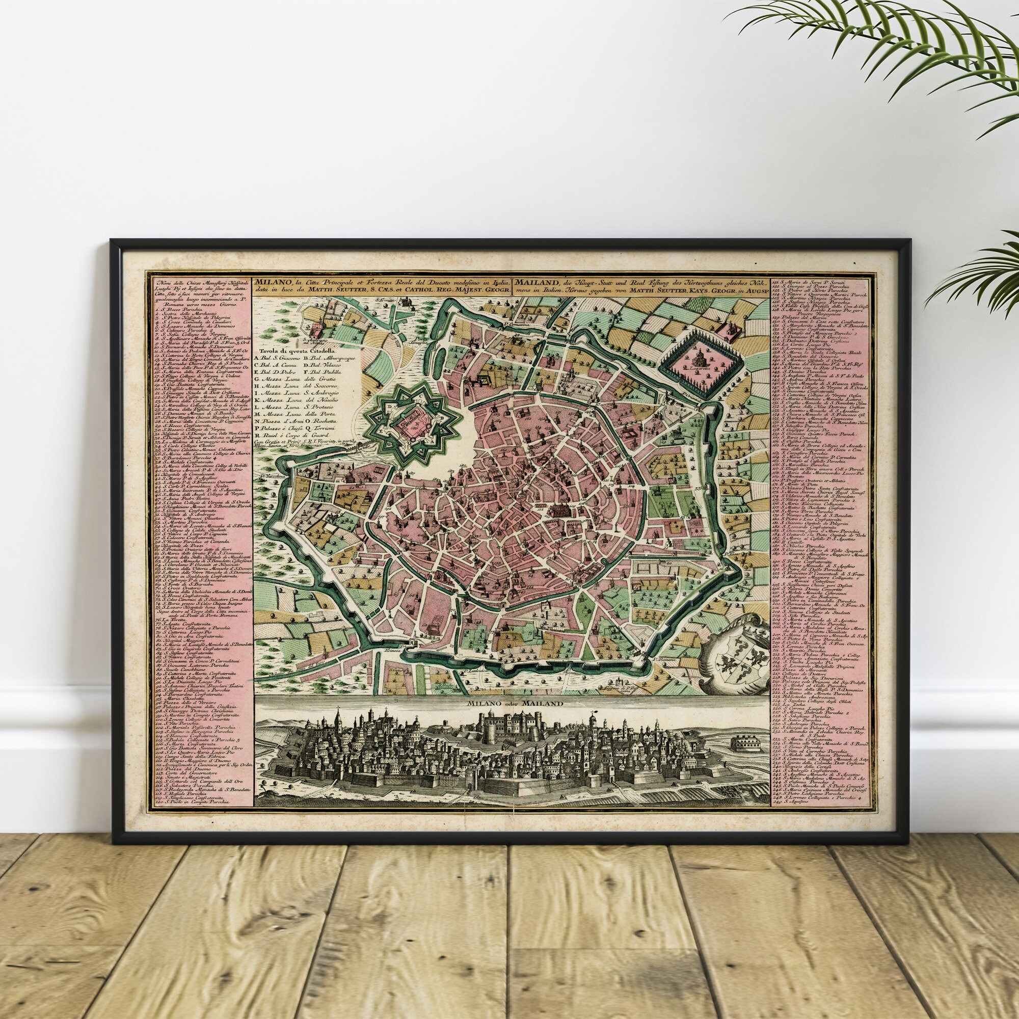 Ca. 1730 Map of Milano Antique Map of Milan Old Historical | Etsy