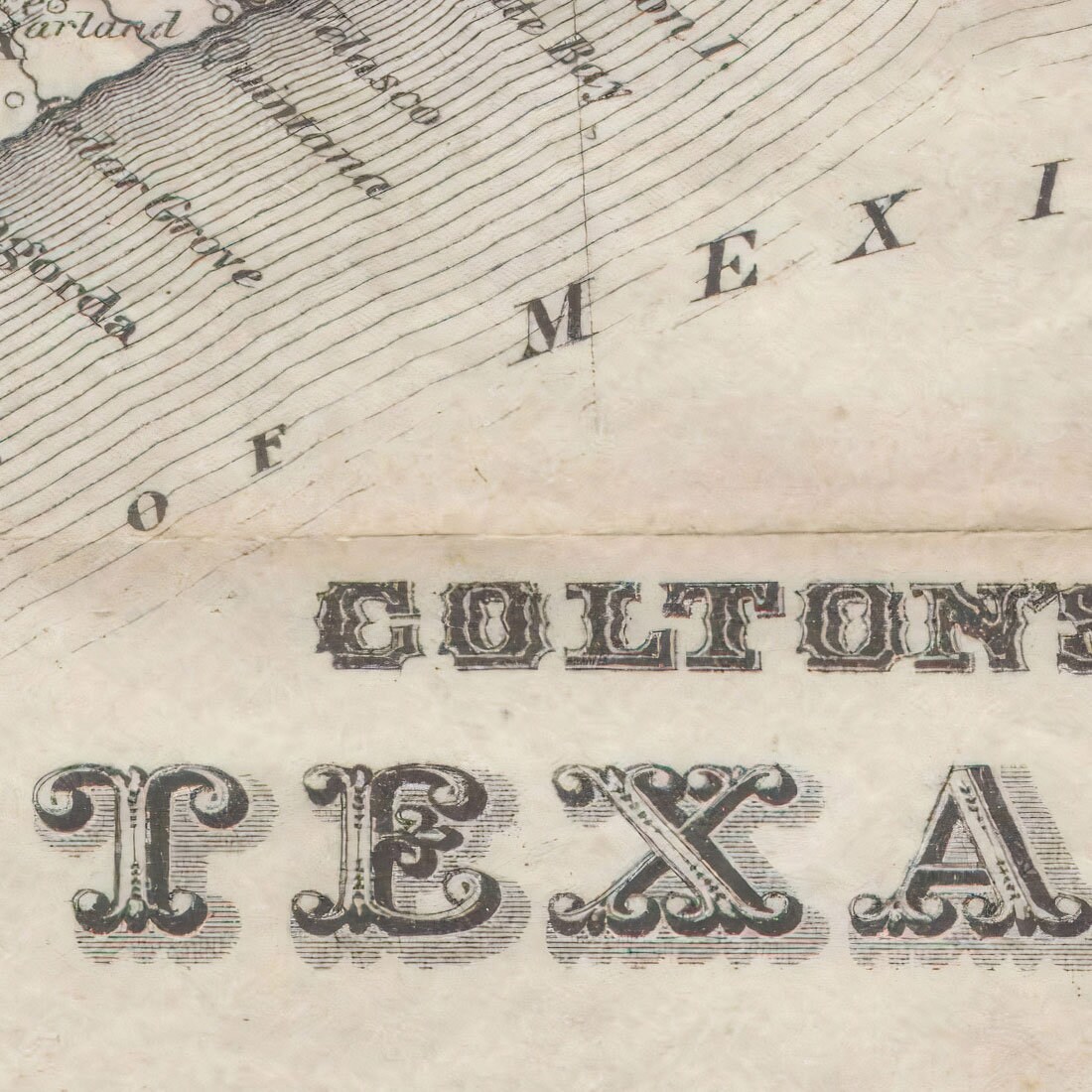 1870 Pocket Map of Texas Historical Map of Texas Antique Map - Etsy