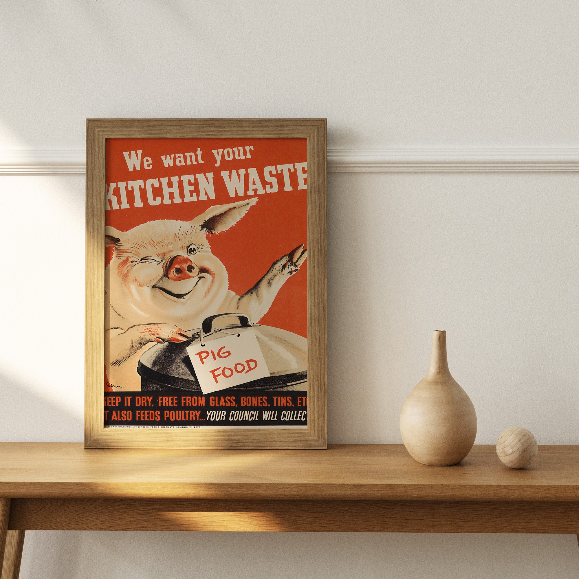 We want your kitchen waste Vintage Poster British Propoganda | Etsy