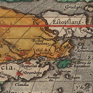 1579 Map of the World, 16th Century Antique Map of the World, Old Map ...