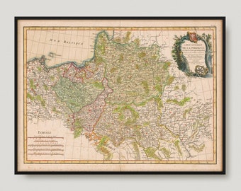 Old Poland Map 1736 Vintage Polish Geography and Atlas - Etsy