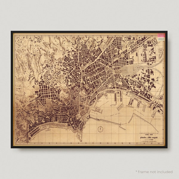 Antique Map of Naples - Etsy