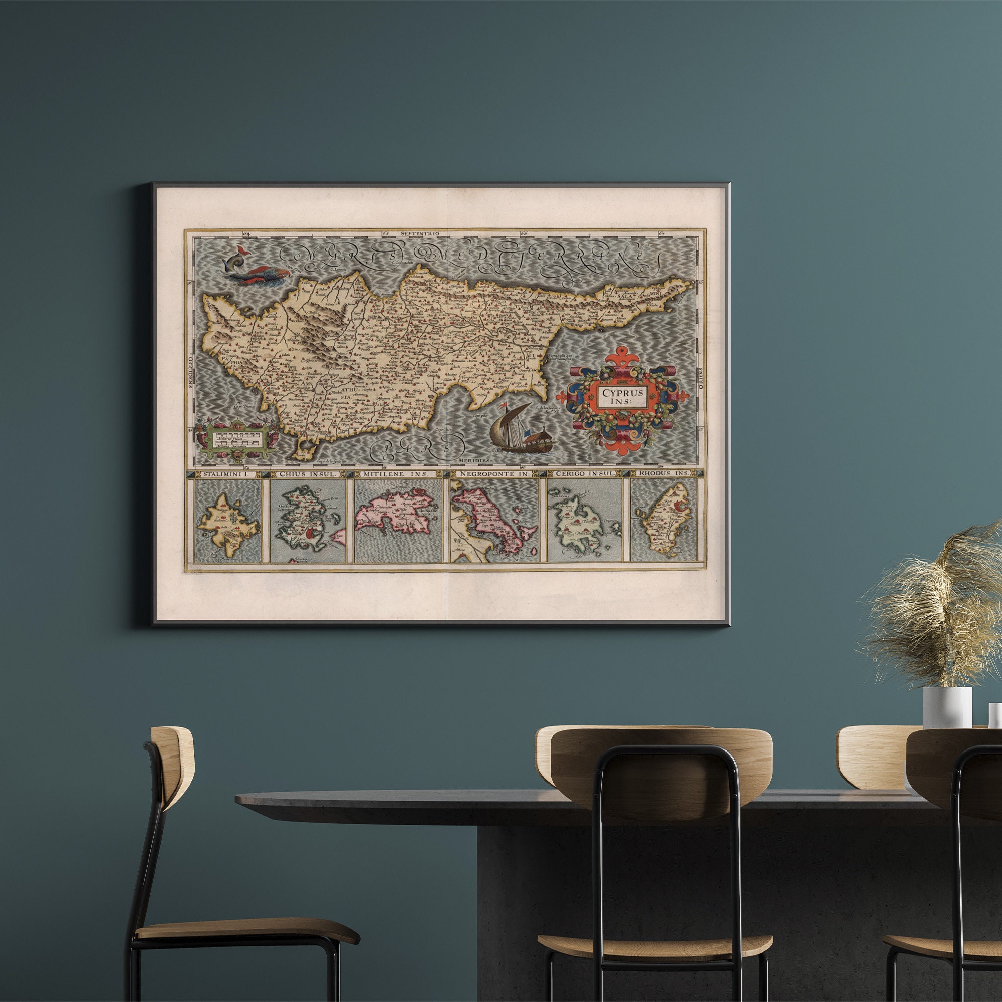 1623 Cyprus Antique Map of Cyprus Old Map of Cyprus Vintage - Etsy