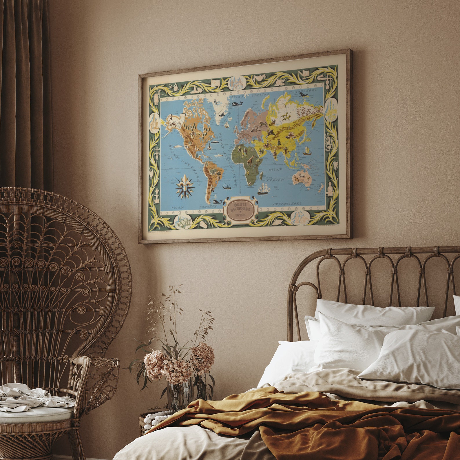 1956 World Map 20th Century Antique Map of the World Old Map - Etsy