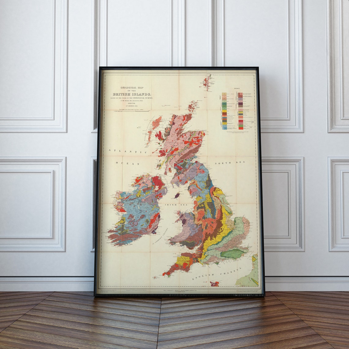 Geological Map of the British Islands Antique Map of British - Etsy