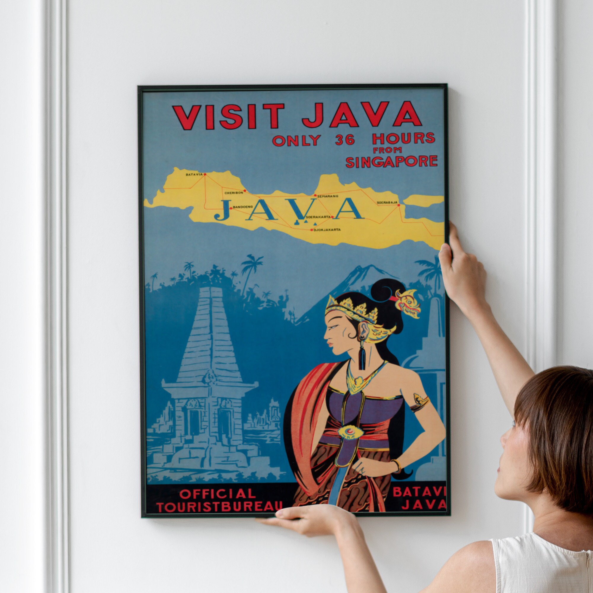Java Vintage Poster Java Retro Druck Vintage Holländisches | Etsy