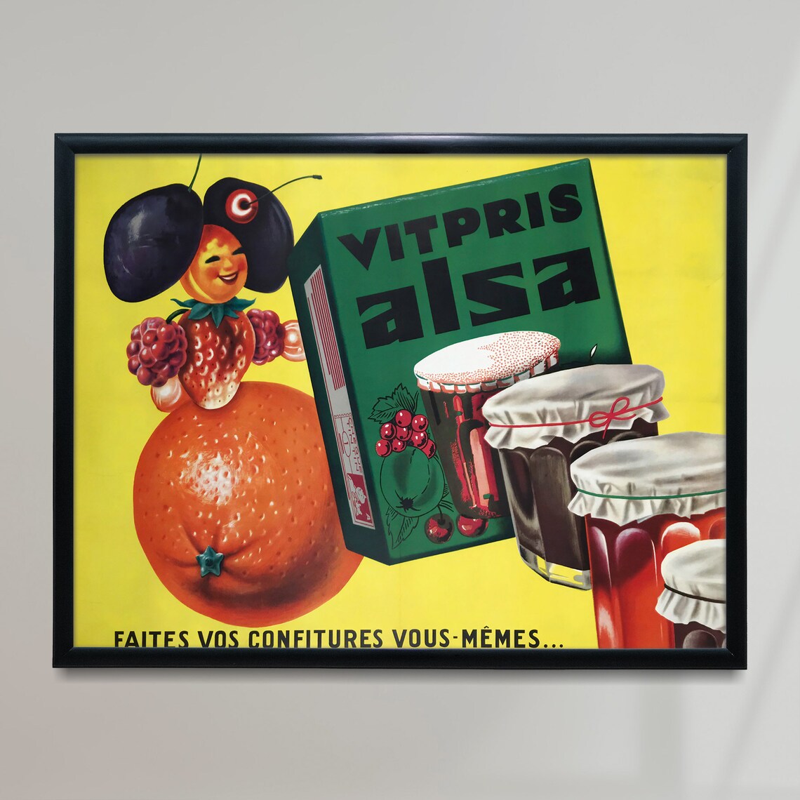 Vitpris Alsa Vintage Poster French Food Retro Print French - Etsy UK