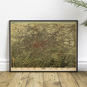 1892 Atlanta Koch Map, Antique Map of Atlanta, Old Historical Map of ...