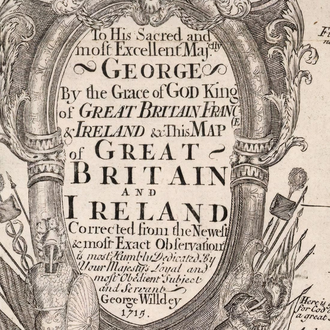 1715 Map of Great Britain and Ireland Antique Map of Great - Etsy